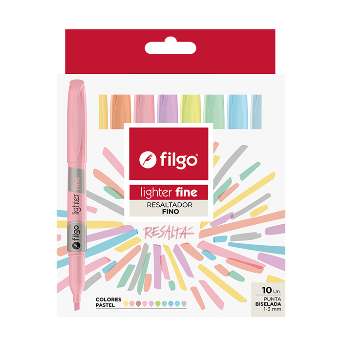 RESALT.FILGO LIGHTER FINE PASTEL SURTIDO X 10